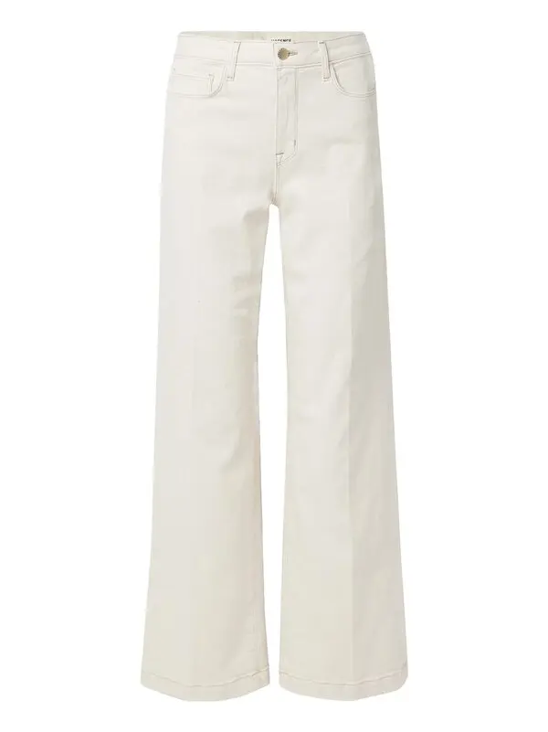 L'Agence Scottie High-rise Wide-leg Jeans - White