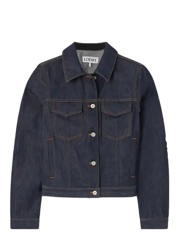 Loewe Anagram Appliquéd Denim Jacket - Blue