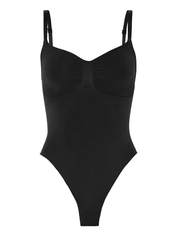 SKIMS Seamless Sculpt Thong Bodysuit - Black