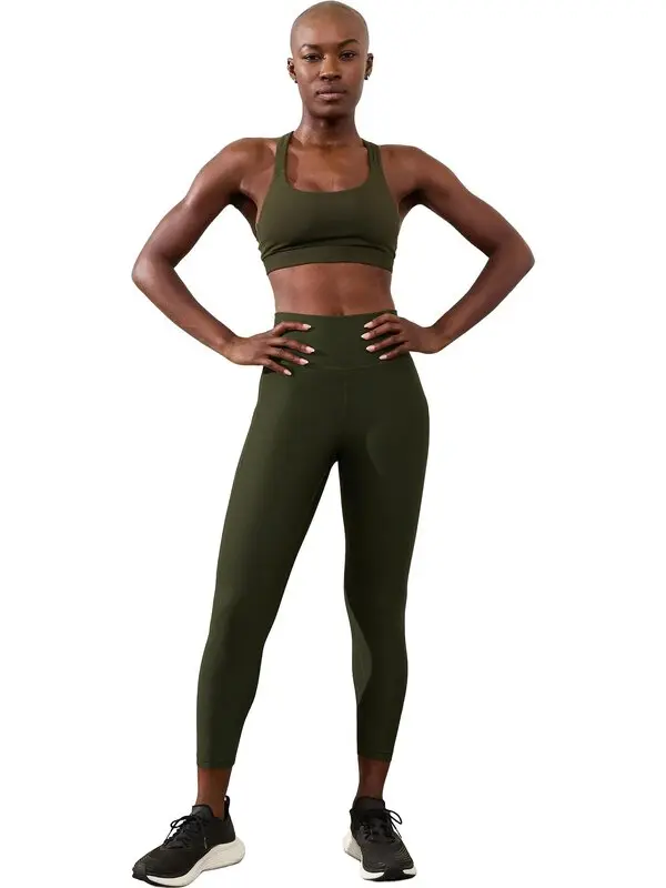Athleta Interval Stash High-rise 7/8 Legging - Aspen Olive