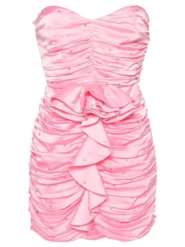 THE NEW ARRIVALS ILKYAZ OZEL Crystal-embellished Mini Dress - Pink