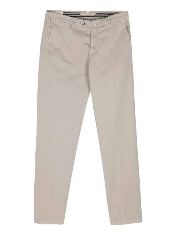 LUIGI BIANCHI MANTOVA Cotton Chino Trousers - Neutrals