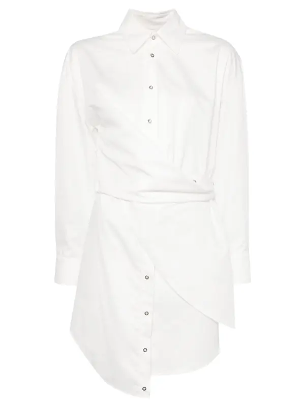 MARQUES' ALMEIDA Draped Wrap Shirtdress - White