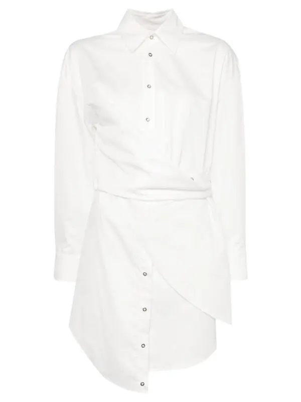 MARQUES' ALMEIDA Draped Wrap Shirtdress - White