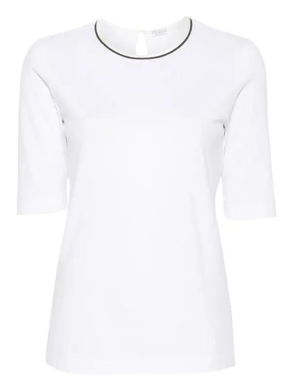 Brunello Cucinelli Monili-detail T-shirt - White