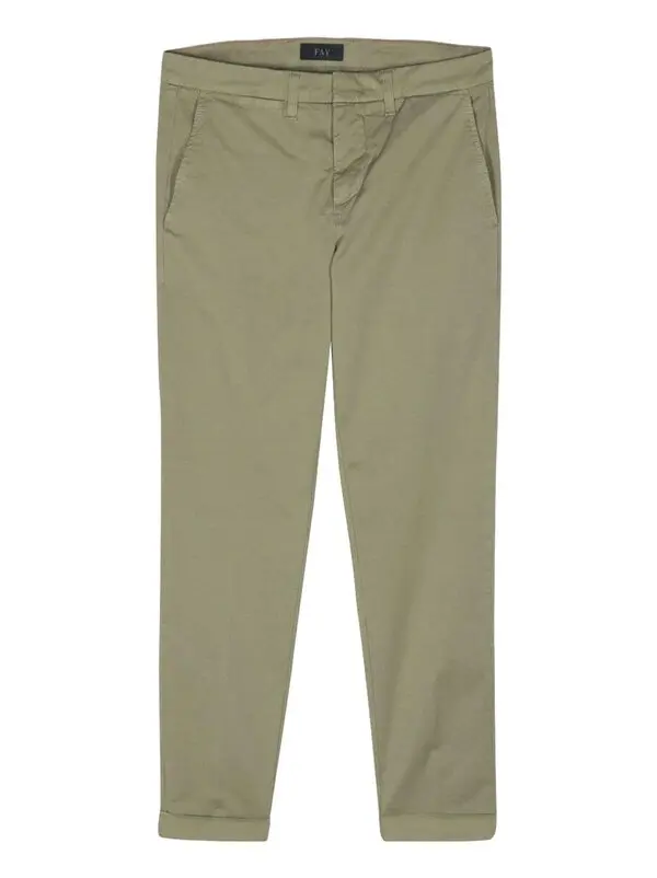 FAY Capri Straight-leg Trousers - Green