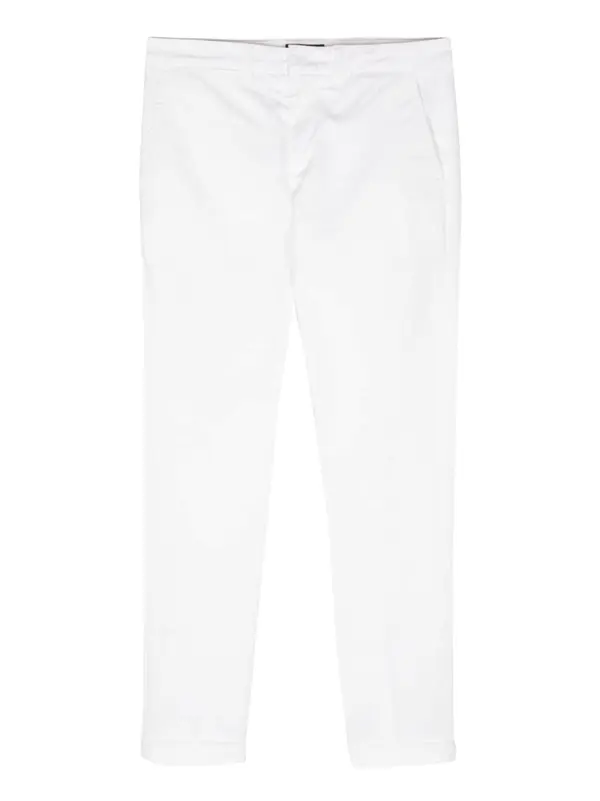 FAY Capri Straight-leg Trousers - White