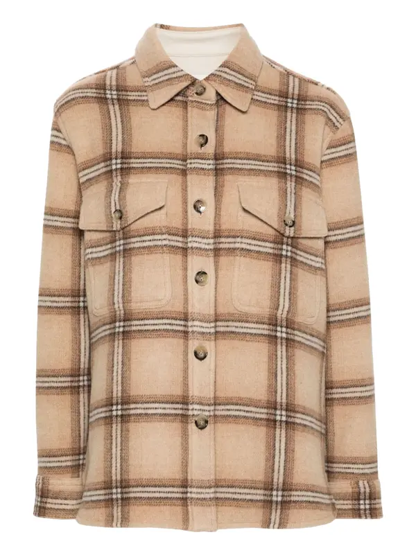 Isabel Marant Faxona Checked Shirt Jacket - Brown