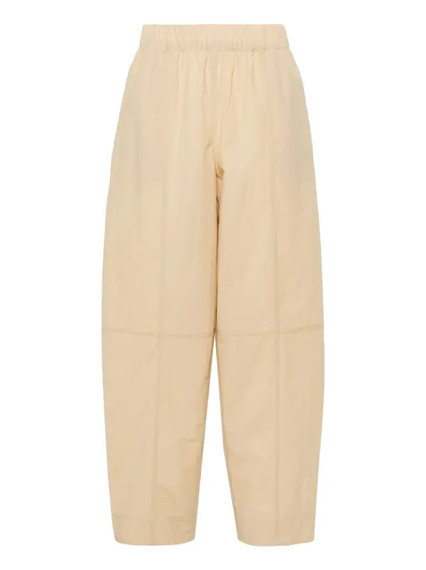 GANNI Curve Tapered-leg Trousers - Neutrals