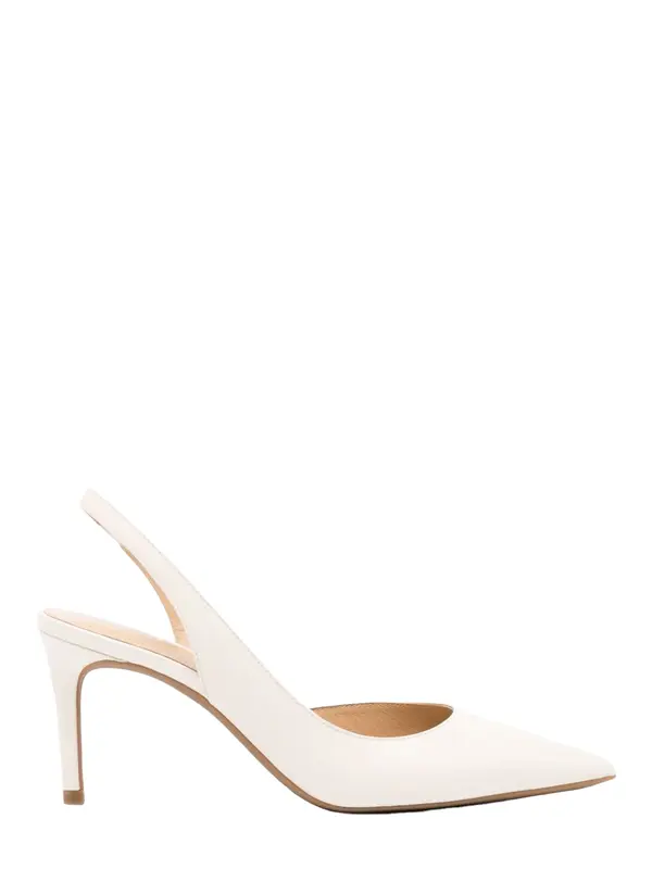 Michael Kors Chelsea Leather Slingback Pumps - White