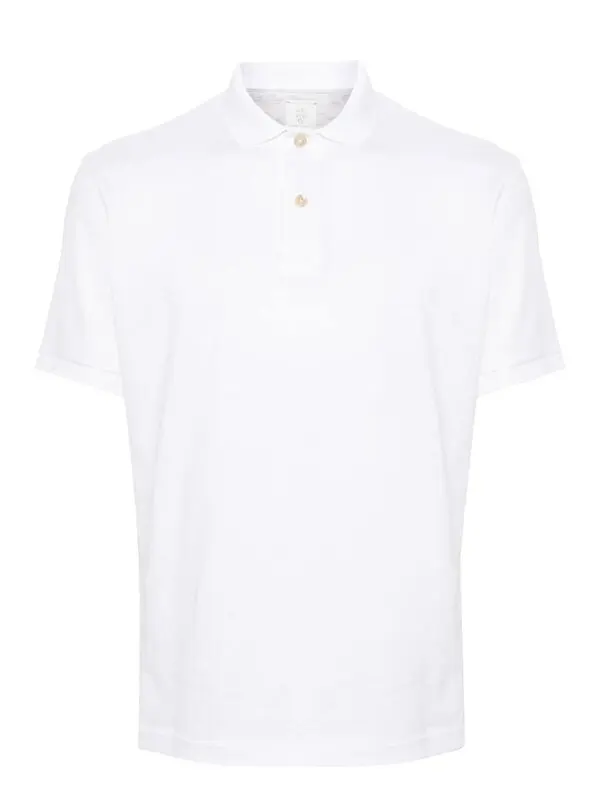 Eleventy Fine-knit Cotton Polo Shirt - White