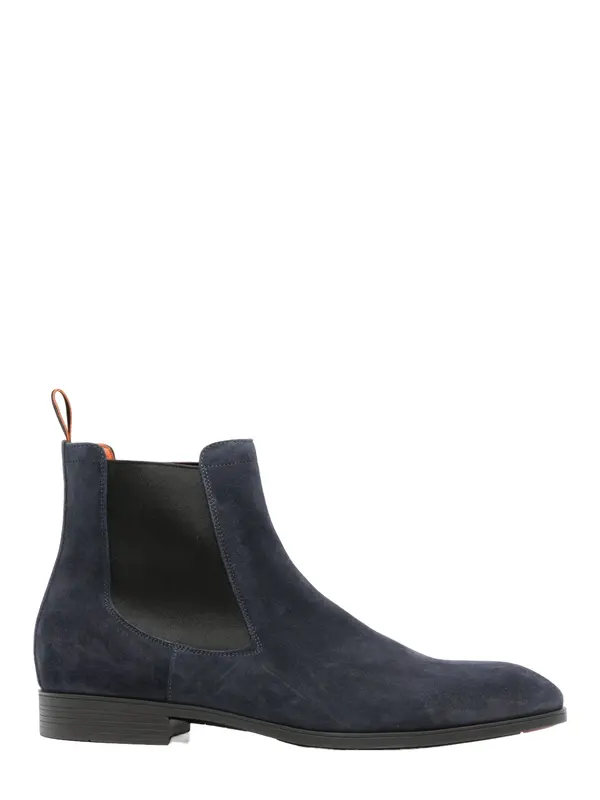 Santoni Suede Chelsea Boots - Blue