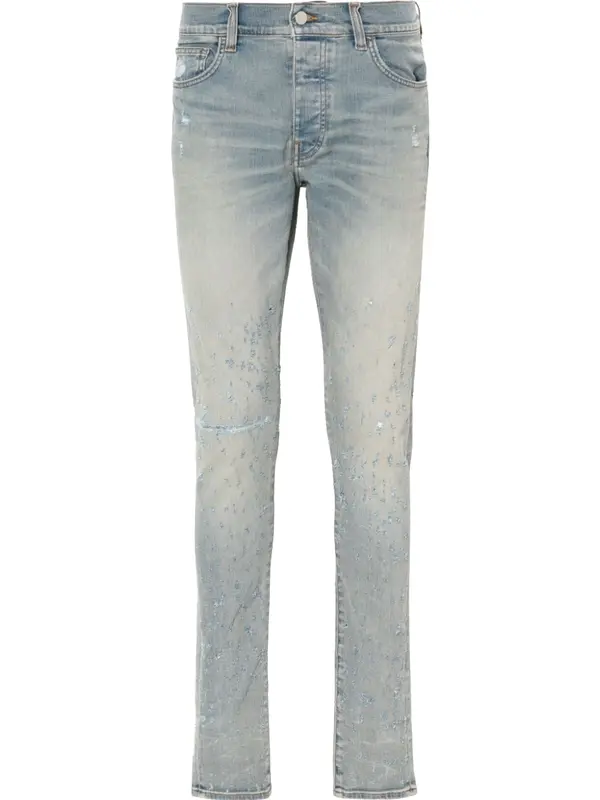 Amiri Shotgun Mid-rise Skinny Jeans - Blue