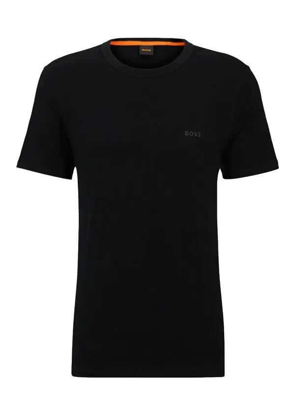 BOSS Logo-print Cotton T-shirt - Black