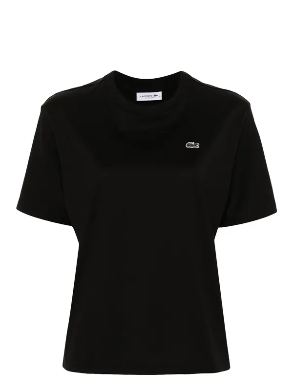 Lacoste Logo-patch Cotton T-shirt - Black
