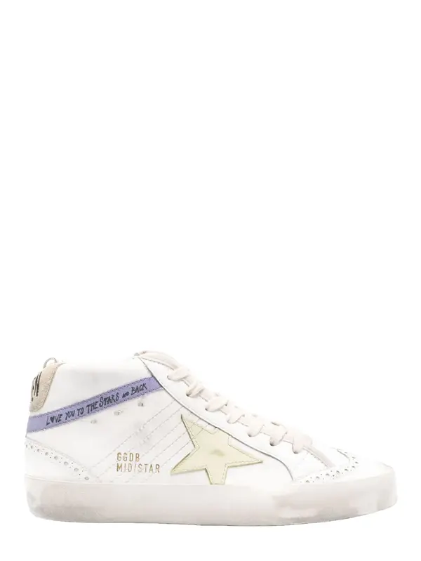 GOLDEN GOOSE Mid Star Hi-top Sneakers - White