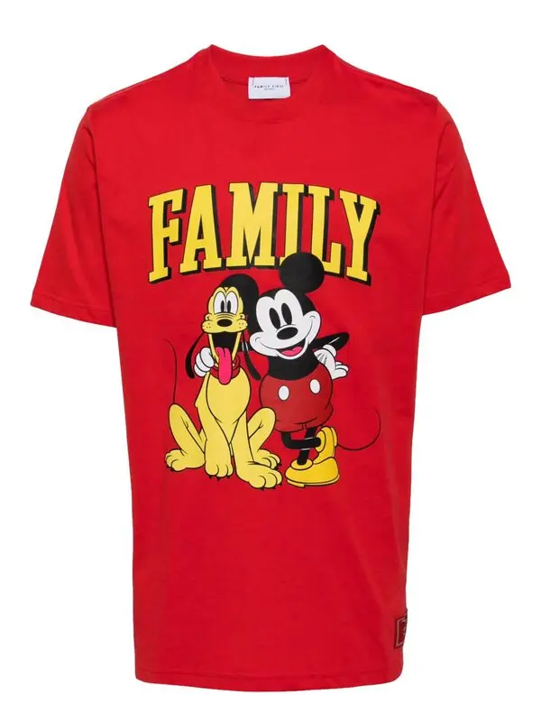 FAMILY FIRST Duo Graphic-print Cotton T-shirt - Red