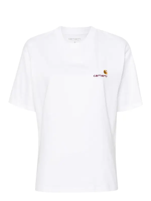 Carhartt Work In Progress American Script Organic Cotton T-shirt - White