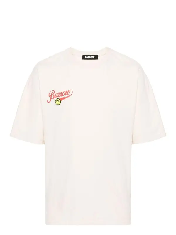 BARROW Logo-print T-shirt - Neutrals