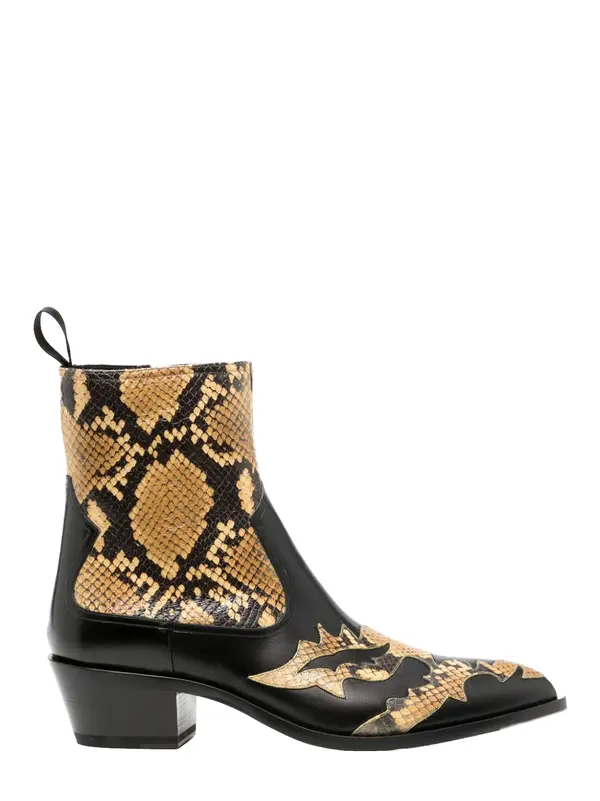 Bally Vegas Python-print Ankle Boots - Black