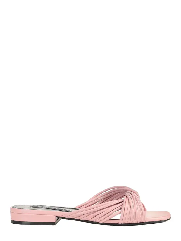 SERGIO ROSSI Sr Akida Woven Leather Sandals - Pink
