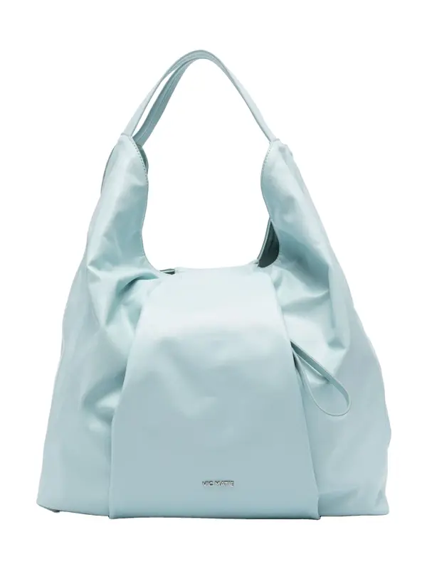 VIC MATIE Logo-plaque Leather Tote Bag - Blue