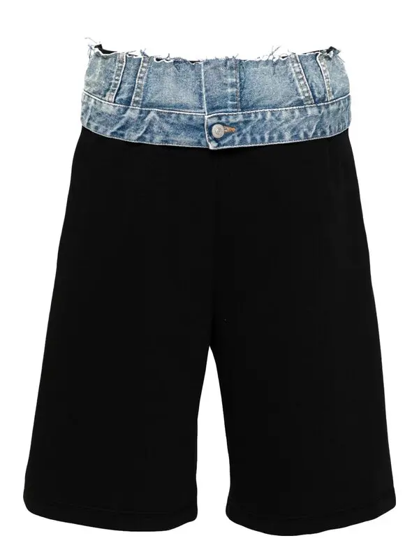 MAISON MARGIELA Denim-waist Track Shorts - Black