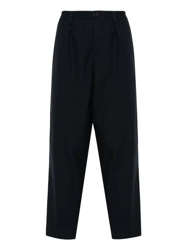 Marni Pleat-detail Tapered Trousers - Blue