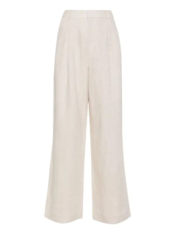GESTUZ Lizagz High-waisted Wide-leg Trousers - Neutrals