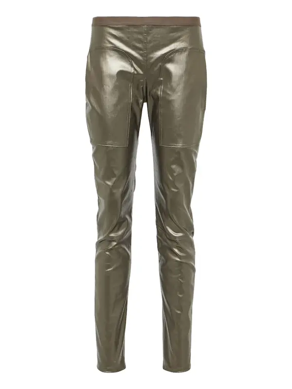 Rick Owens Metallic Denim Leggings - Silver