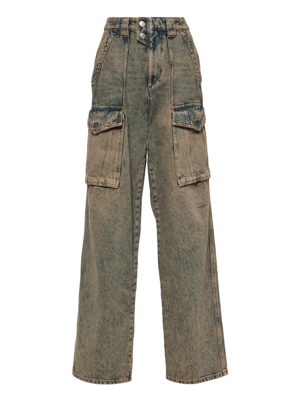 MARANT ETOILE Heilani High-rise Cargo Jeans - Blue
