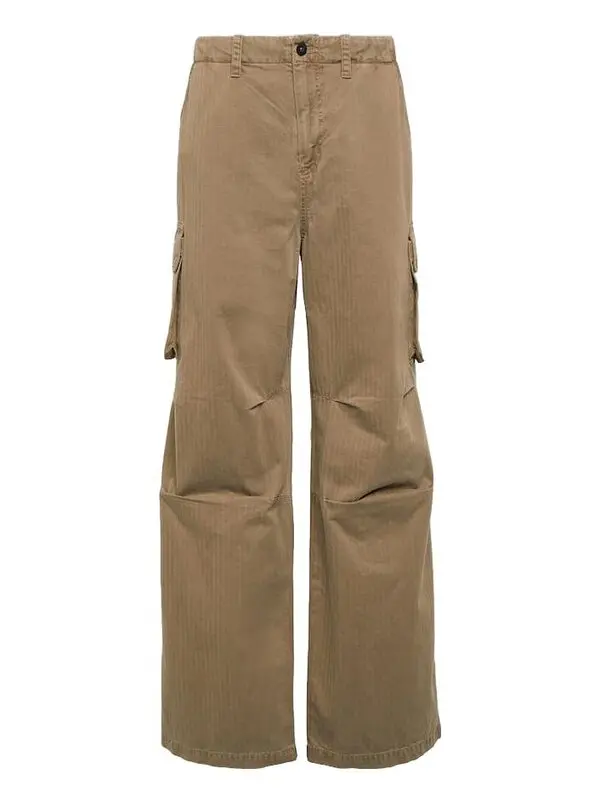 Our Legacy Mount Herringbone Cotton Cargo Pants - Brown