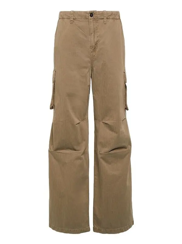 Our Legacy Mount Herringbone Cotton Cargo Pants - Brown