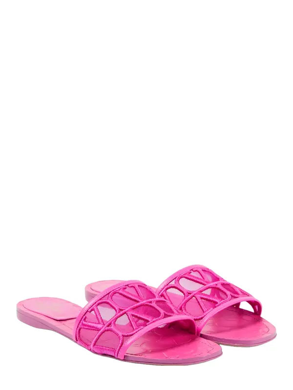 Valentino Garavani Toile Iconographe Sandals - Pink
