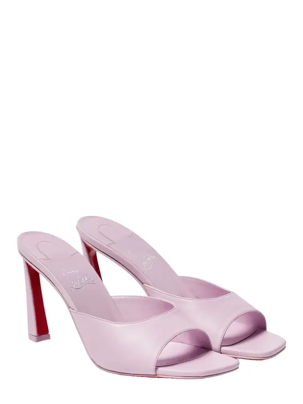 CHRISTIAN LOUBOUTIN Condora Leather Mules - Purple