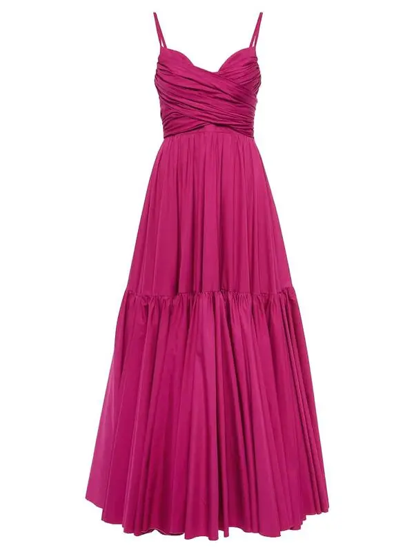 Giambattista Valli Tiered Cotton Poplin Gown - Pink