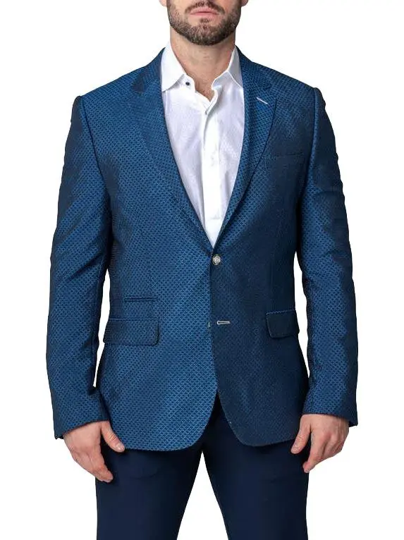 MACEOO Socrates Luxor Stretch Sport Coat - Blue