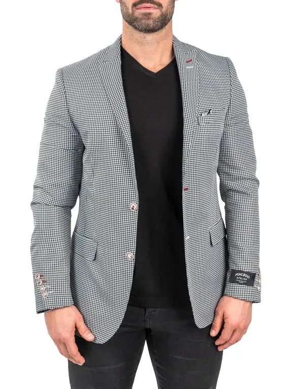MACEOO Descartes Houndstooth Sport Coat - Black