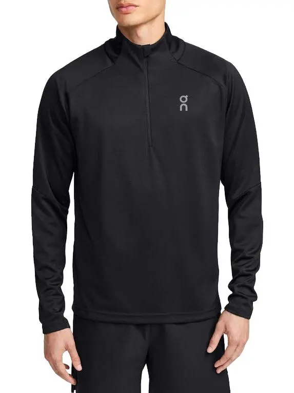 On Climate Knit Quarter Zip Running Top - Black