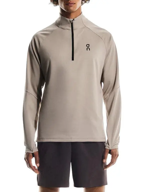 On Climate Knit Quarter Zip Running Top - Desert