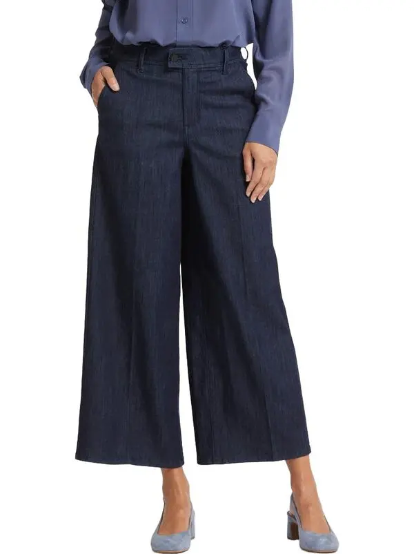 NYDJ Mona High-waist Crop Wide-leg Jeans - Lightweight Rinse
