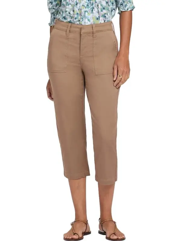 NYDJ Utility High Waist Crop Pants - Toasted Coconut