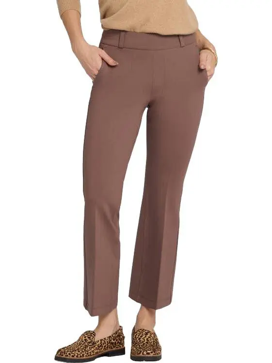 NYDJ Pull-on Ankle Flare Trousers - Deep Taupe