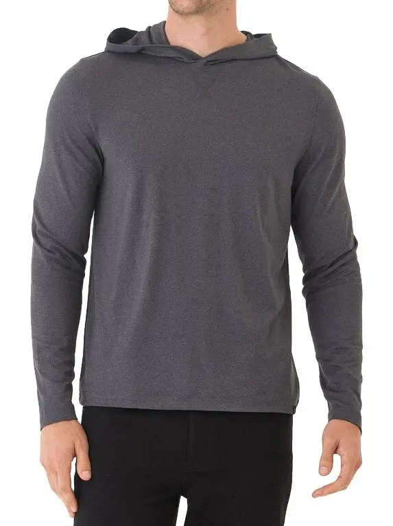THREADS 4 THOUGHT Malone T-shirt Hoodie - Heather Charcoal