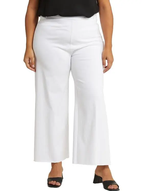 Lyssé Essentials Erin High-waist Wide-leg Pants - White