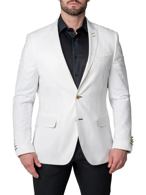 MACEOO Descartes Classic Sport Coat - White