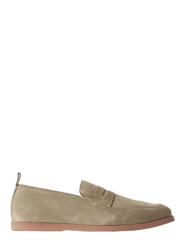Mr P. Leo Suede Penny Loafers - Neutrals