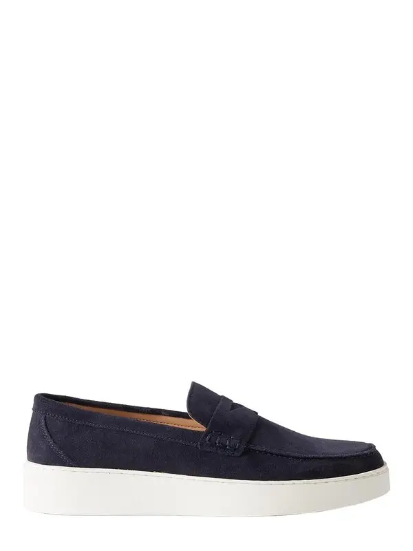 Mr P. Peter Suede Penny Loafers - Blue