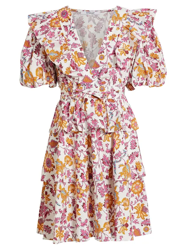 Derek Lam 10 Crosby Ophelia Ruffled Mini Dress - Marigold