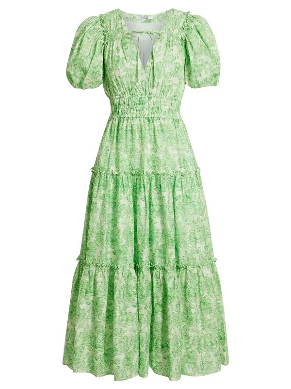 Derek Lam 10 Crosby Philippa Tiered Midi Dress - Light Green
